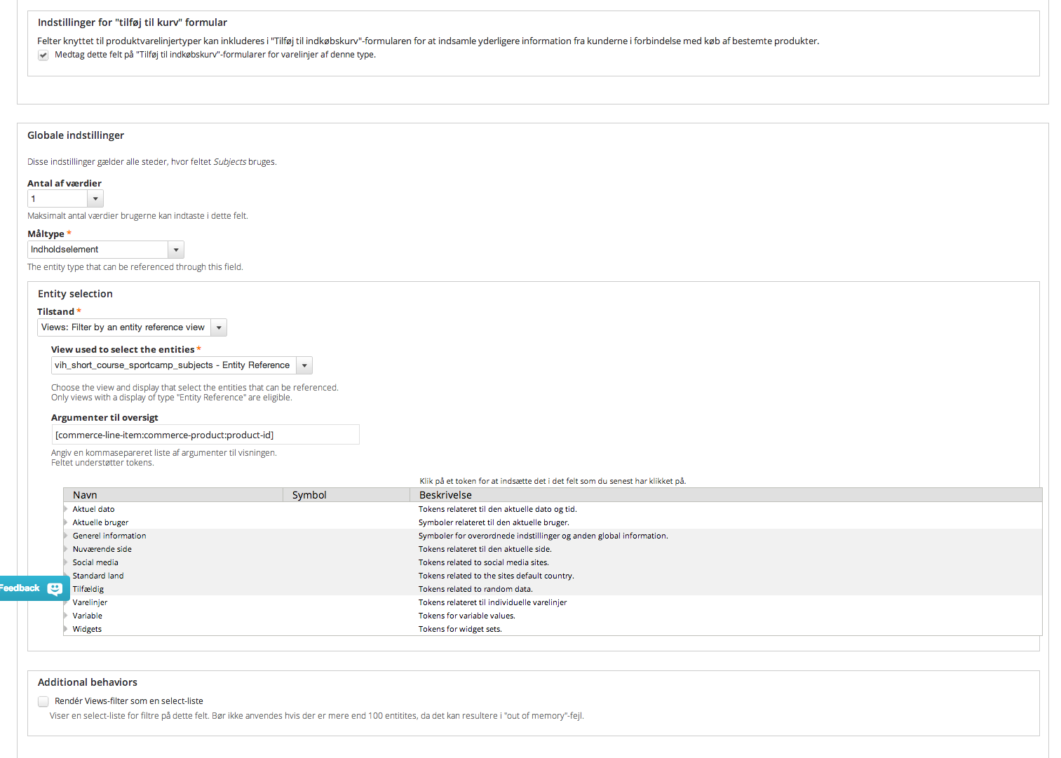 Allow tokens in entity reference views selection arguments [#1699378] | Drupal.org
